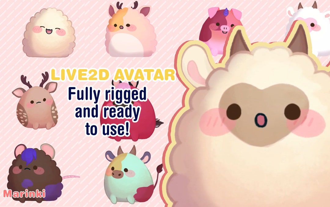 Customizable Vtuber Pet Avatar: Cow, Pig, Sheep, Deer, Horse - Fully ...
