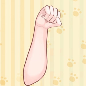 Vtuber Asset | Cat Meow Hands Neon Ears and Wiskers | Live2d Version ...