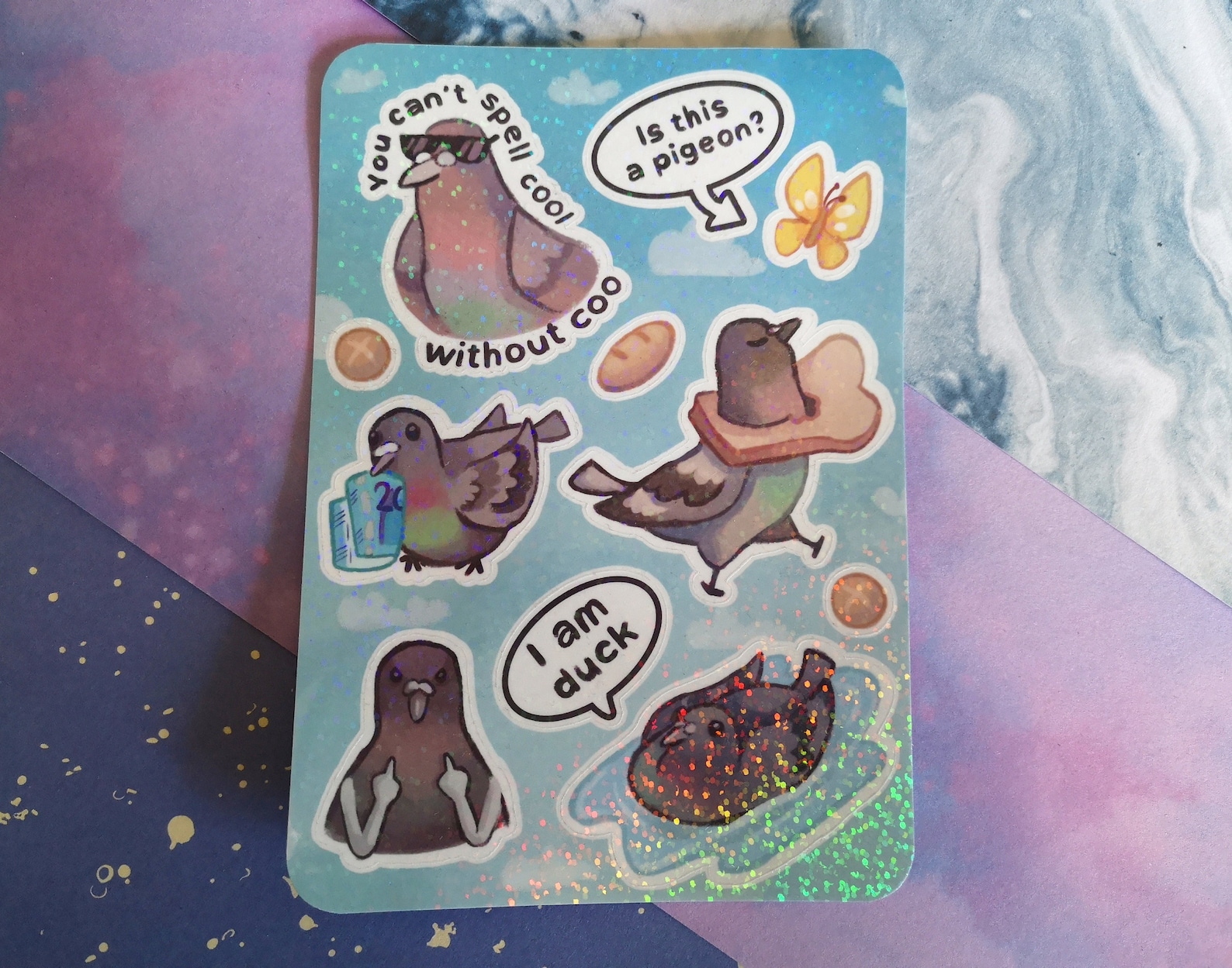 Sticker Sheet Pigeon / Pigeon Memes / Funny Pigeons / A5 - Etsy