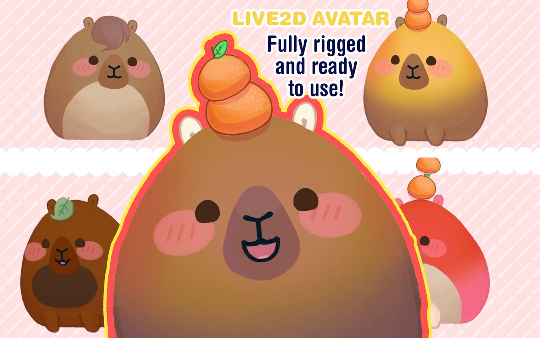 Customizable Vtuber - Blop Capybara - Fully Body/fully Rigged Live2d ...