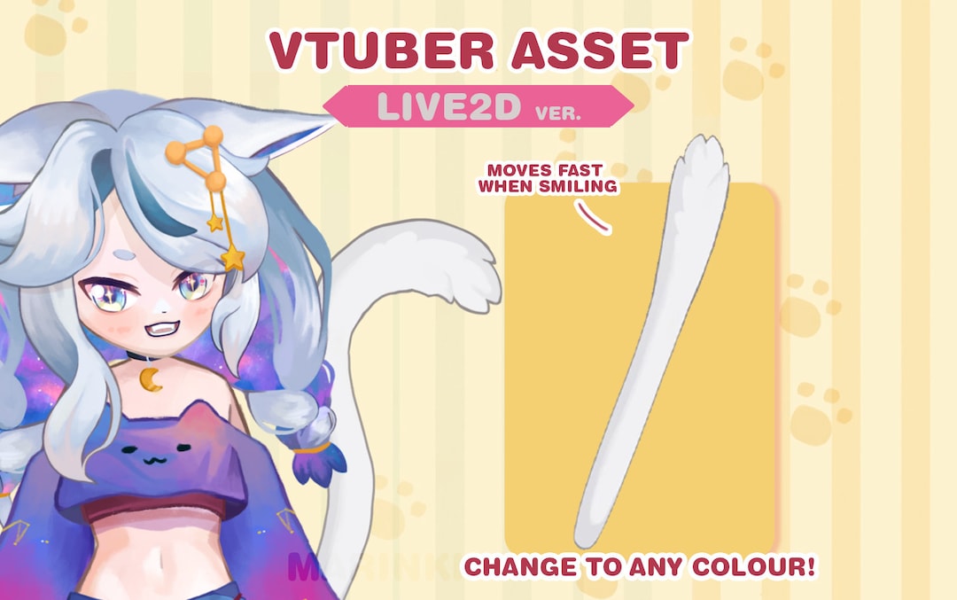 Vtuber Asset | Cat Tail, Animal Tail | Live2d Version - Etsy Canada