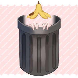 Vtuber Asset | Trash Can | Live2d Version | - Etsy