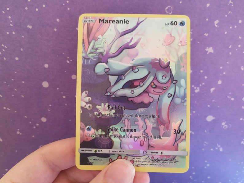 Holo Mareanie / Custom Holographic Pokémon Card - Etsy