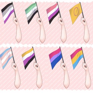 Vtuber Asset | Pride Flag | Rainbow Flag | Live2d Version | - Etsy