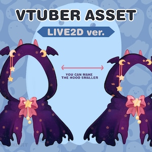 Vtuber Asset | Star Cape or Blanket Halloween Hat | Live2d Version - Etsy