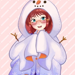 Vtuber Asset | Snowman Winter Theme Blanket | Live2d Version - Etsy