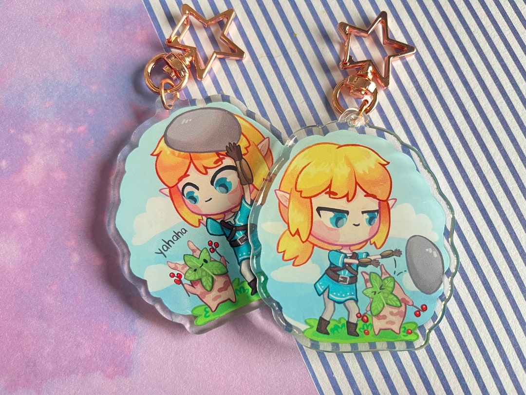 Acrylic Legend of Zelda Charm Double-sided / Link and Korok / 2,5 Inch ...