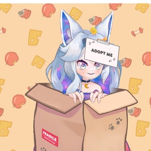 Vtuber Asset | Cardboard Box | Adopt Me & Fragile Handle With Care ...
