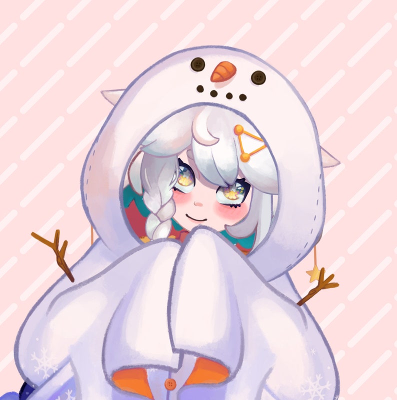 Vtuber Asset Snowman Winter Theme Blanket Live2d Version - Etsy