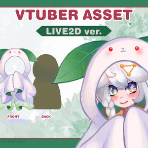 Vtuber Asset | Snow Bunny Winter Theme Blanket | Live2d Version - Etsy