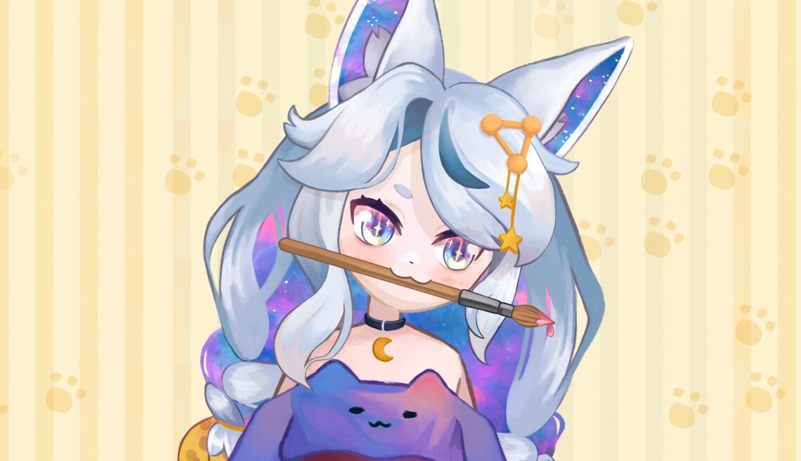 Vtuber Asset | Digital Drawing Pen, Brush, and Pencil in Mouth | Live2d ...