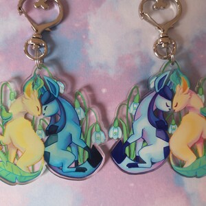 Acrylic Pokemon Eeveelution Charm Bouble Sided / 2,5 Inch / Jolteon, Flareon, Vaporeon ,umbreon ...