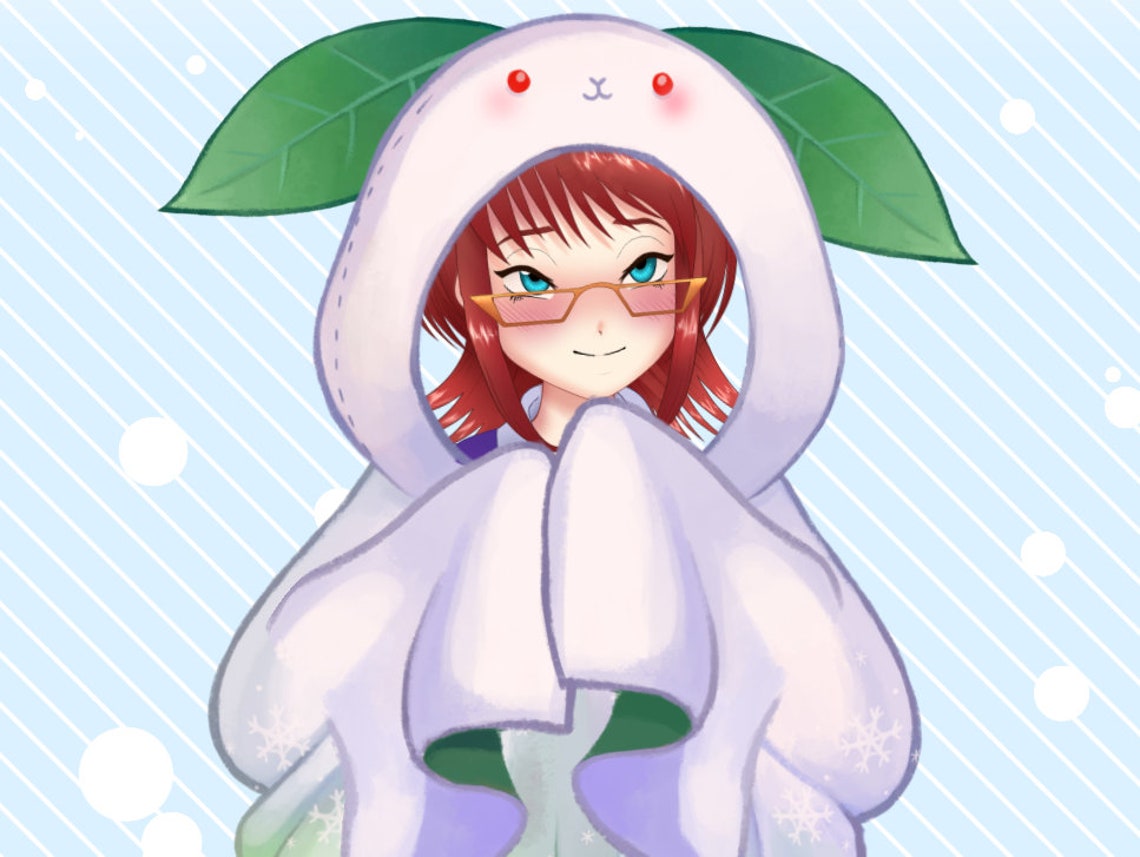 Vtuber Asset Snow Bunny Winter Theme Blanket Live2d - Etsy