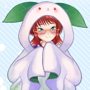 Vtuber Asset | Snow Bunny Winter Theme Blanket | Live2d Version - Etsy