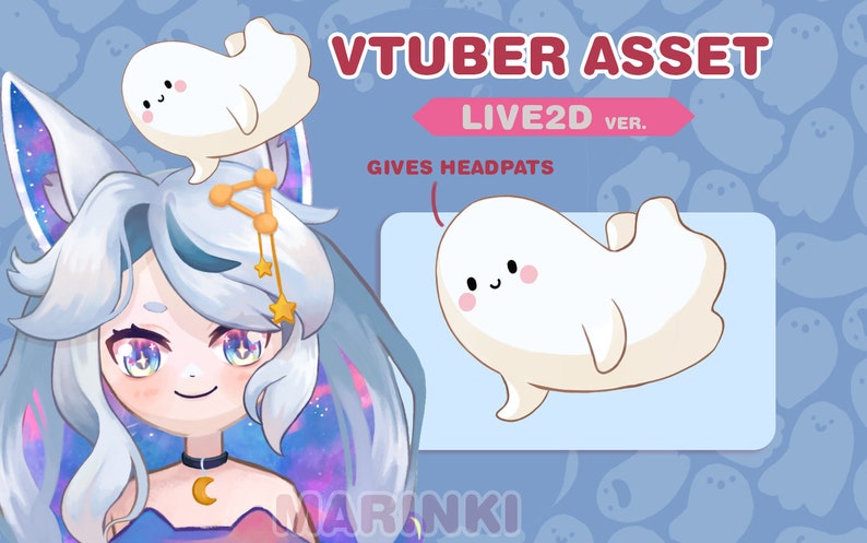 Vtuber - Ghost That Will Give Head Pats - Fully Body/fully Rigged ...