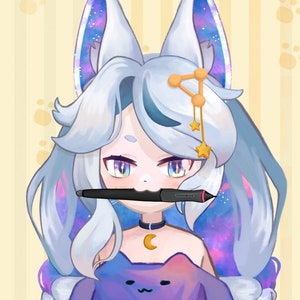 Vtuber Asset Digital Drawing Pen, Brush, and Pencil in Mouth Live2d ...