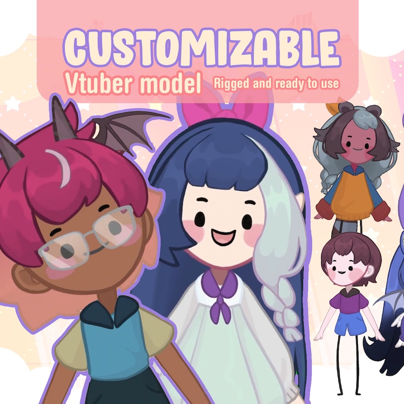 Customizable Vtuber Male Model - Etsy