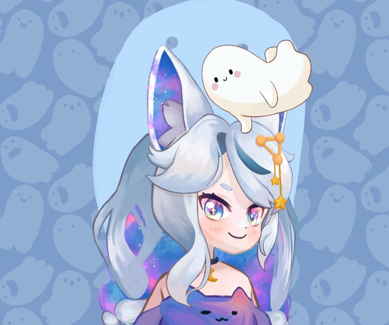 Vtuber - Ghost That Will Give Head Pats - Fully Body/fully Rigged ...