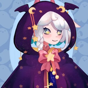 Vtuber Asset | Star Cape or Blanket Halloween Hat | Live2d Version - Etsy