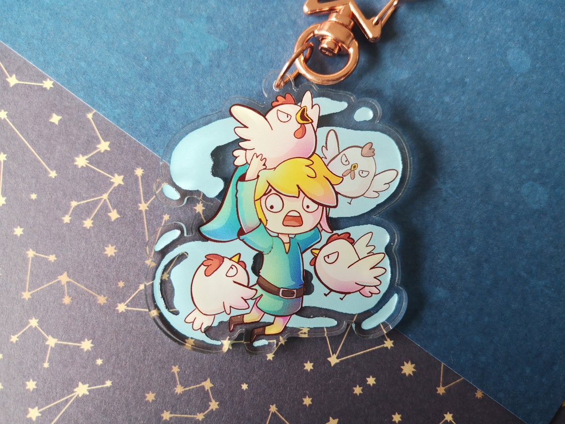 Acrylic Legend of Zelda Link Charm Double Sided / 2 Inch | Etsy