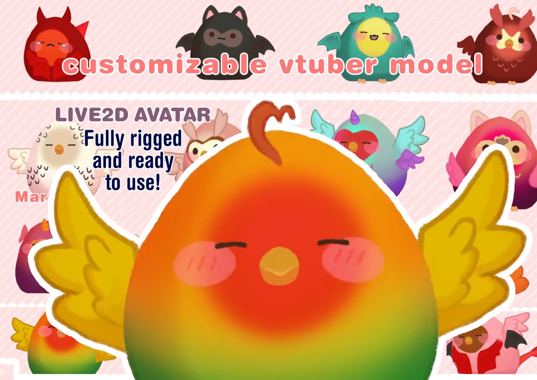 Customizable Vtuber - Chicken, Bat, Bird, Owl, Demon and Many More ...