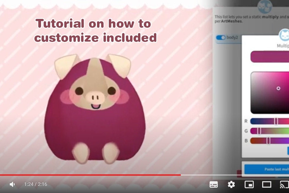 Customizable Vtuber Cow Pig Horse Sheep Deer and Many - Etsy Canada