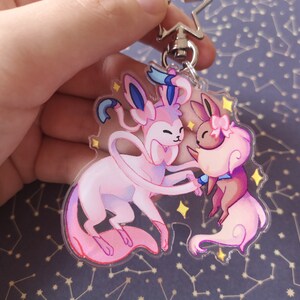 Acrylic Pokemon Eeveelution Charm Bouble Sided / 2,5 Inch / Jolteon, Flareon, Vaporeon ,umbreon ...