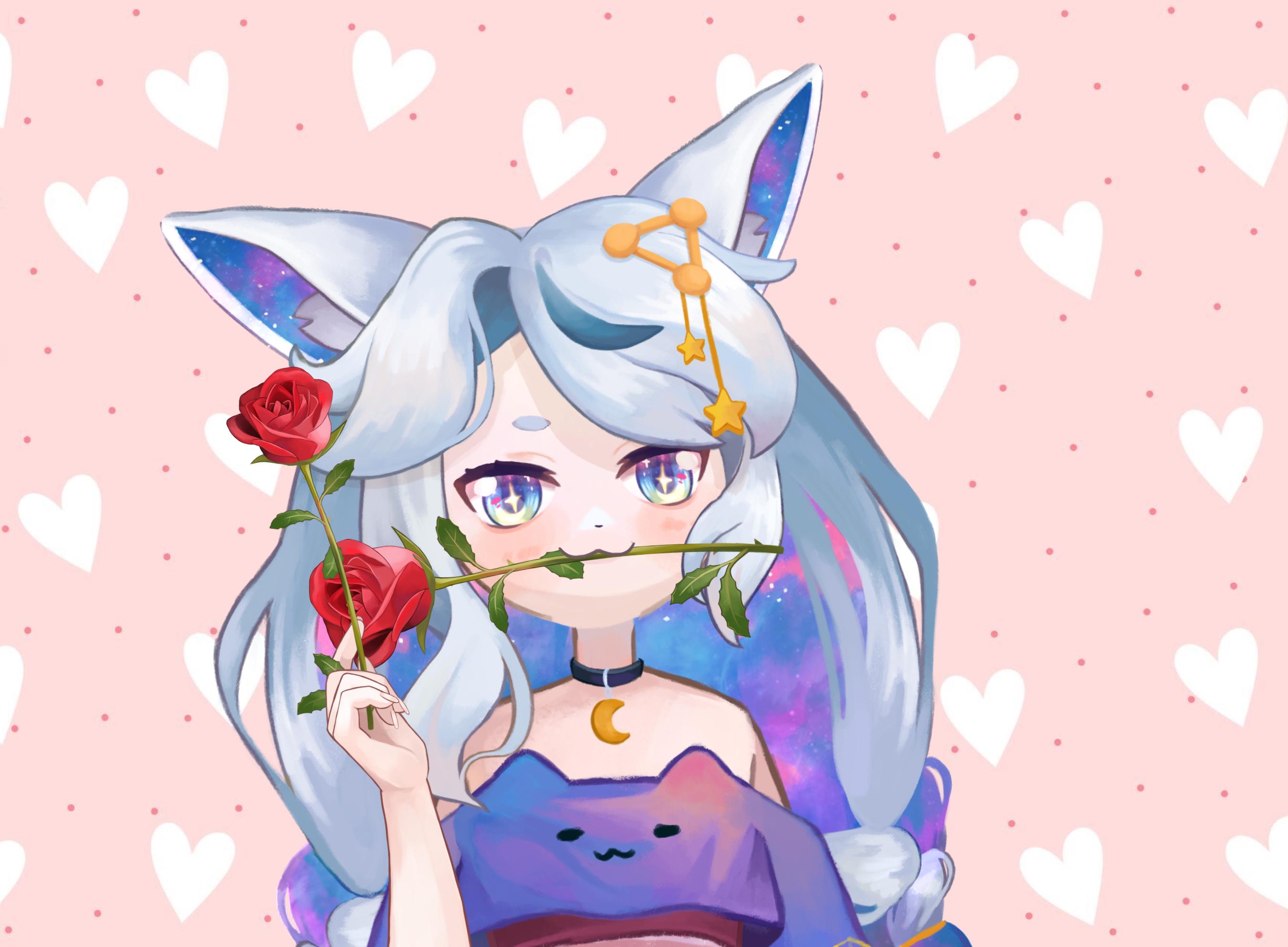 Vtuber Asset | Valentine Roses | Live2d Version - Etsy