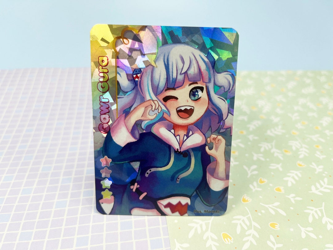 Holographic Vtuber Idol Cards Gawr Gura - Etsy