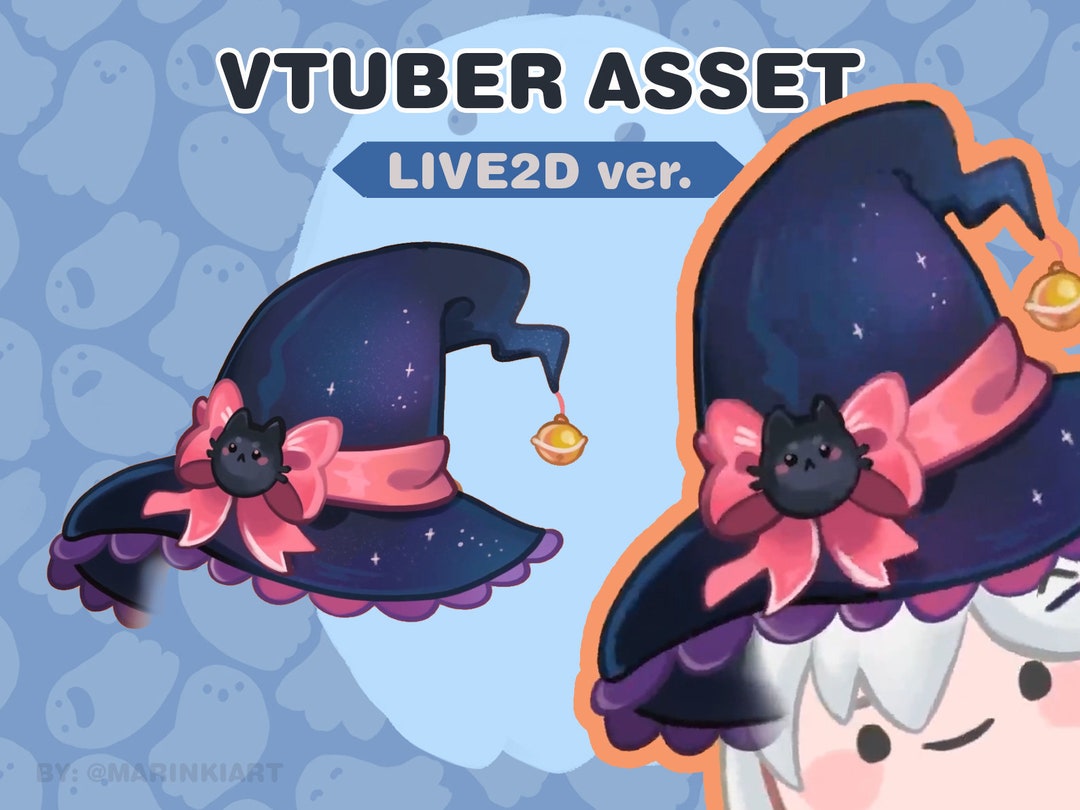 Vtuber Asset | Witch Hat Halloween Hat | Live2d Version - Etsy