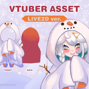 Vtuber Asset | Snowman Winter Theme Blanket | Live2d Version - Etsy