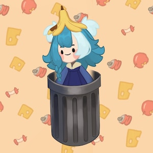 Vtuber Asset | Trash Can | Live2d Version | - Etsy