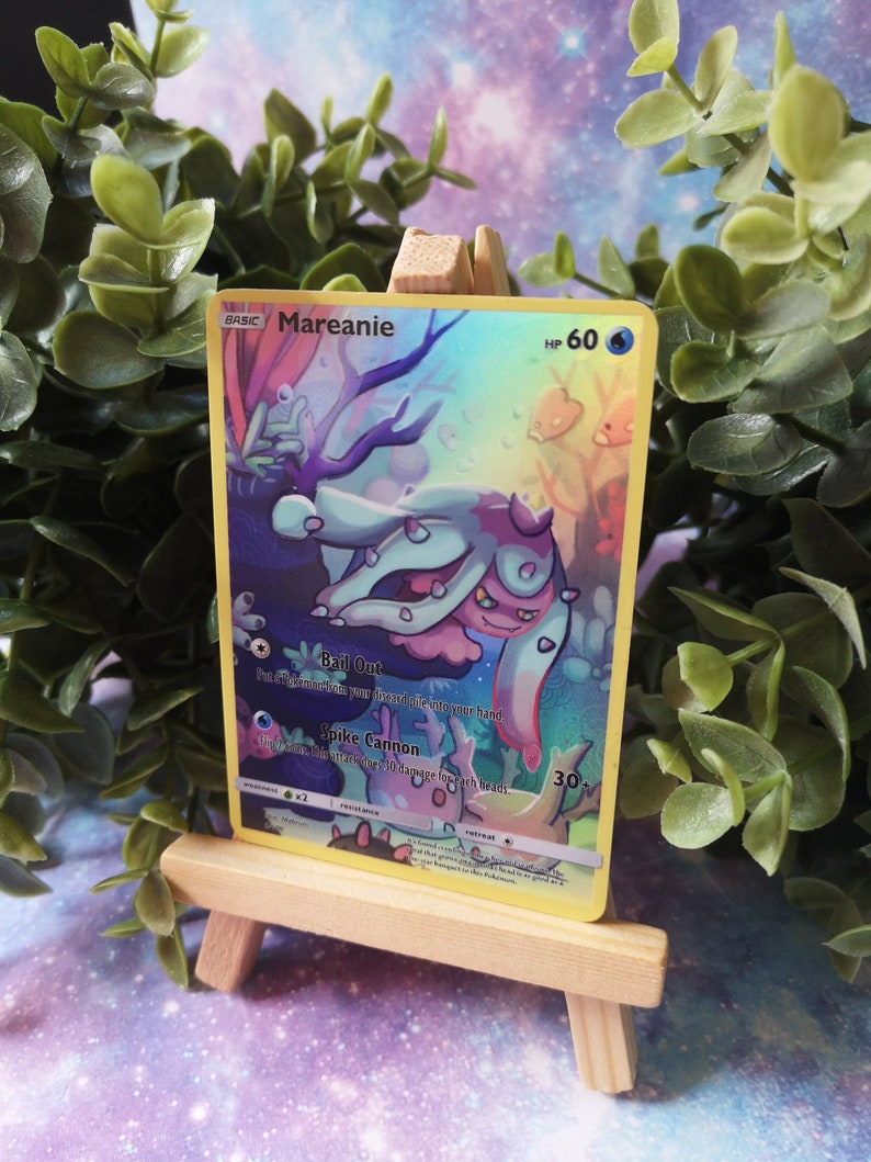 Holo Mareanie / Custom Holographic Pokémon Card - Etsy