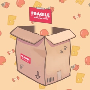 Vtuber Asset | Cardboard Box | Adopt Me & Fragile Handle With Care ...