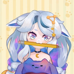 Vtuber Asset Digital Drawing Pen, Brush, and Pencil in Mouth Live2d ...