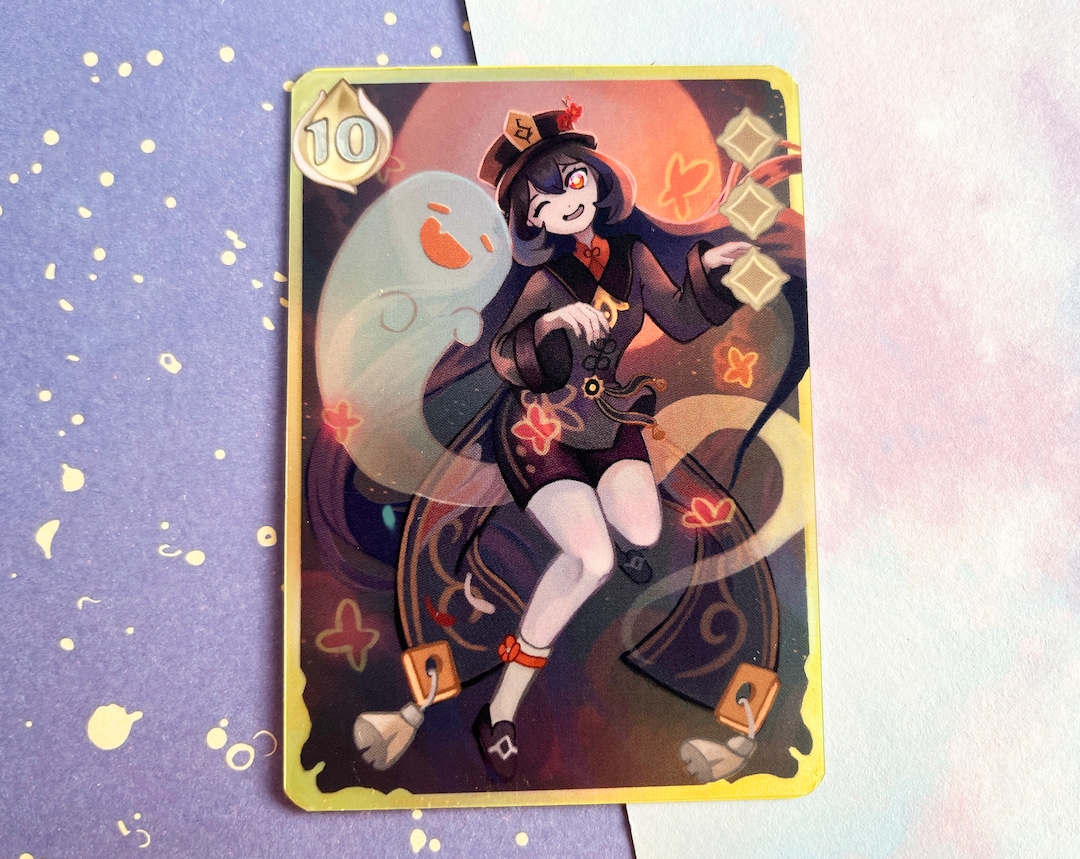 Genshin Impact Hu Tao Tcg Card / Custom Holographic Genshin Impact Card ...