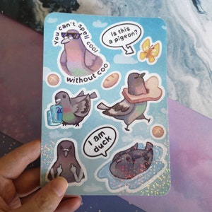 Sticker Sheet Pigeon / Pigeon Memes / Funny Pigeons / A5 - Etsy