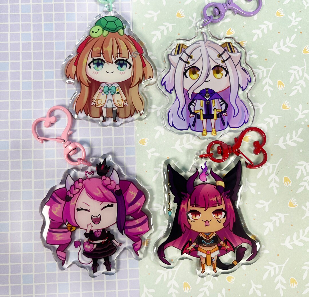 Vtuber Charm Keychain / Ironmouse, Neuro-sama, Evil Neuro, Henya ...