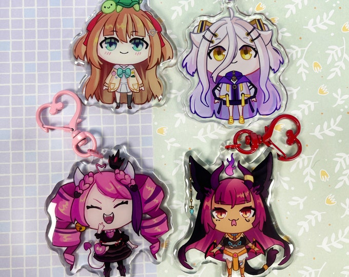 Vtuber Charm Keychain / Ironmouse, Neuro-sama, Evil Neuro, Henya ...