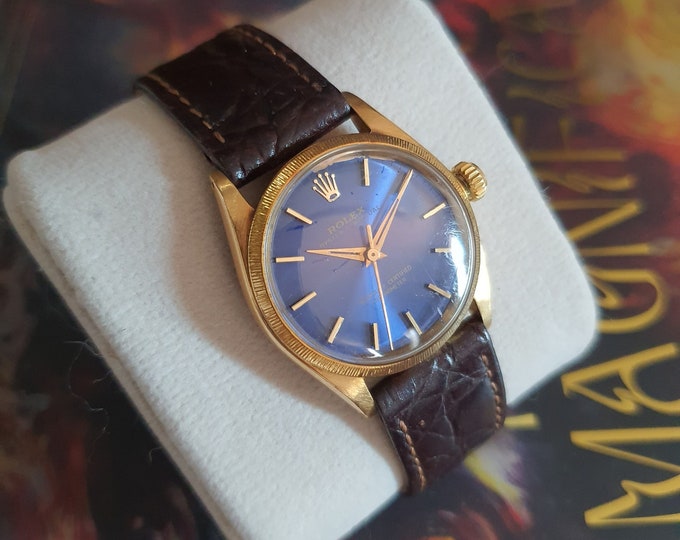 Rolex Oyster Perpetual 6547, 18k Yellow Gold, 30mm Vintage Rolex ...