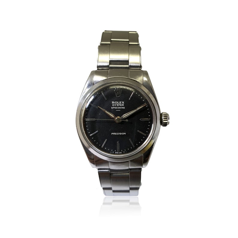Rolex Oyster Speedking Precision, Black Dial, 30mm Vintage Hand Winding ...