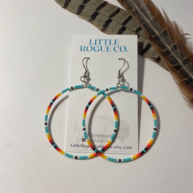 Aztec Hoop Earrings - Etsy
