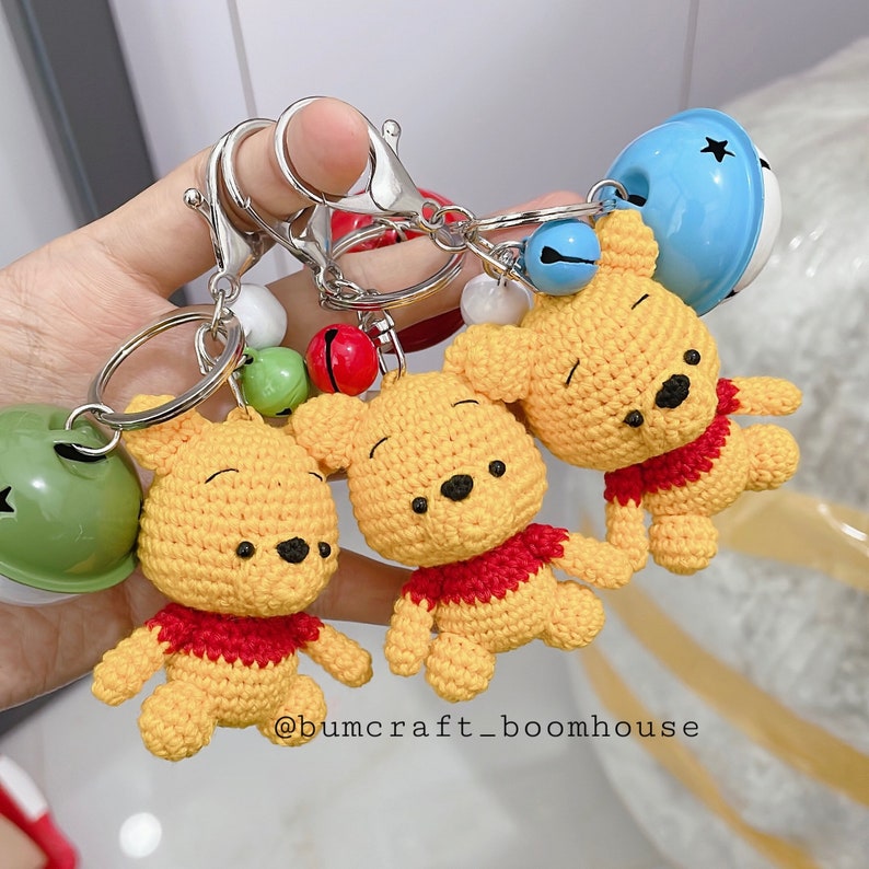 Crochet Pooh and Friends KEYCHAIN: Pooh Tigger Eeyore and - Etsy
