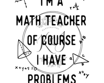 Math Teacher Svg Math Teacher Png Math Svg Png Cut File Cricut Shirt ...