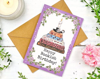 Birthday Card for Book Lovers - Etsy