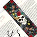 Halloween Bookmark With Spooky Skull, Handmade, With or Without Black ...