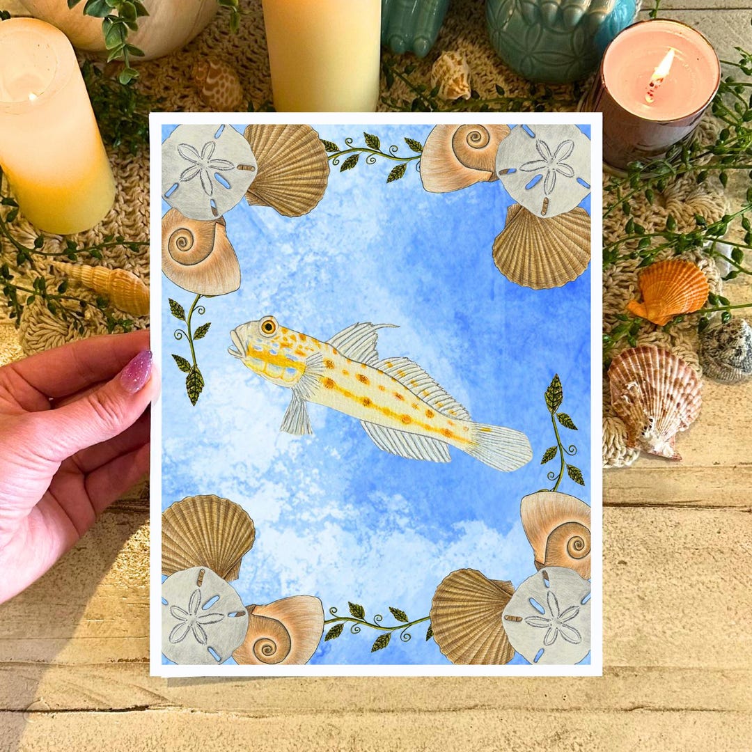Handmade & Hand-illustrated Diamond Goby Art Print, for Reef Keepers ...