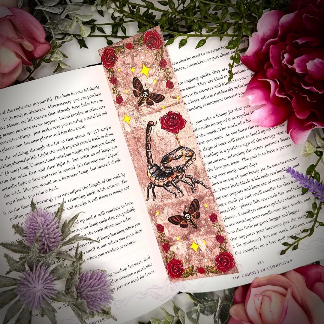 Oddities Aesthetic Scorpion Bookmark, Goth Dark Academia Vibes, Hand ...