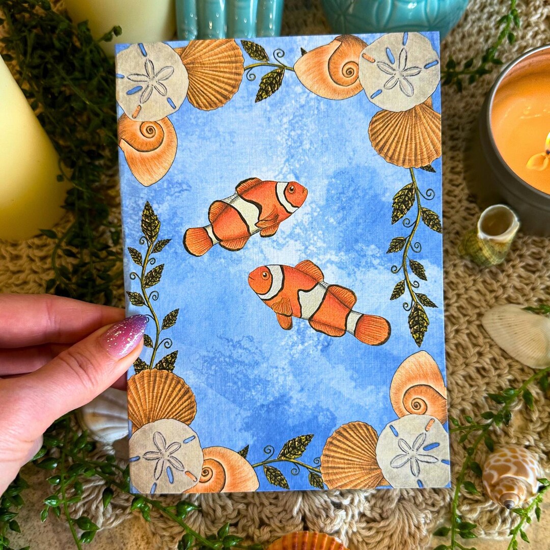 Handmade Clownfish Card for Reef Keepers and Aquarium Enthusiasts ...