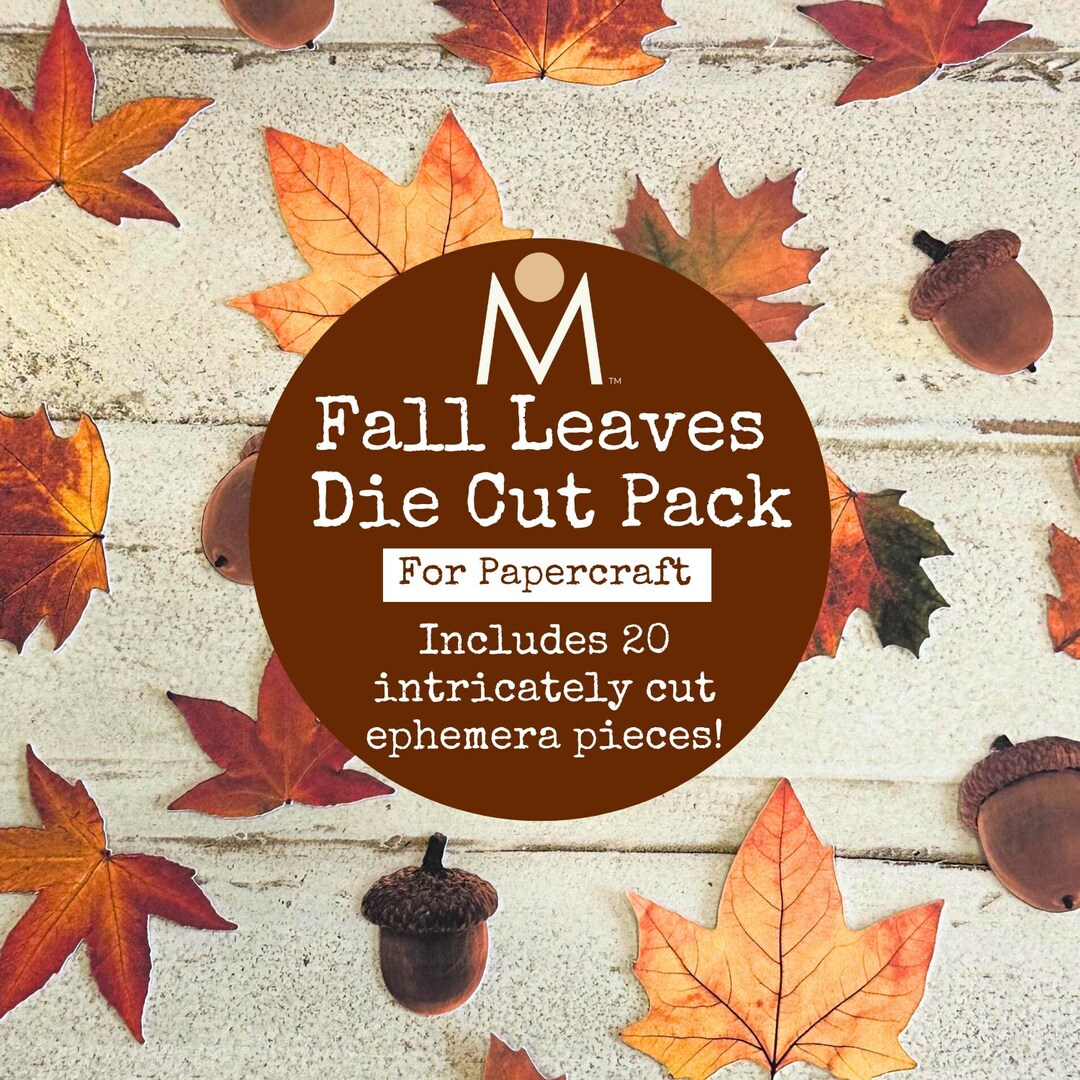 Pack of 20 Fall Leaves and Acorn Ephemera for Papercraft Projects ...